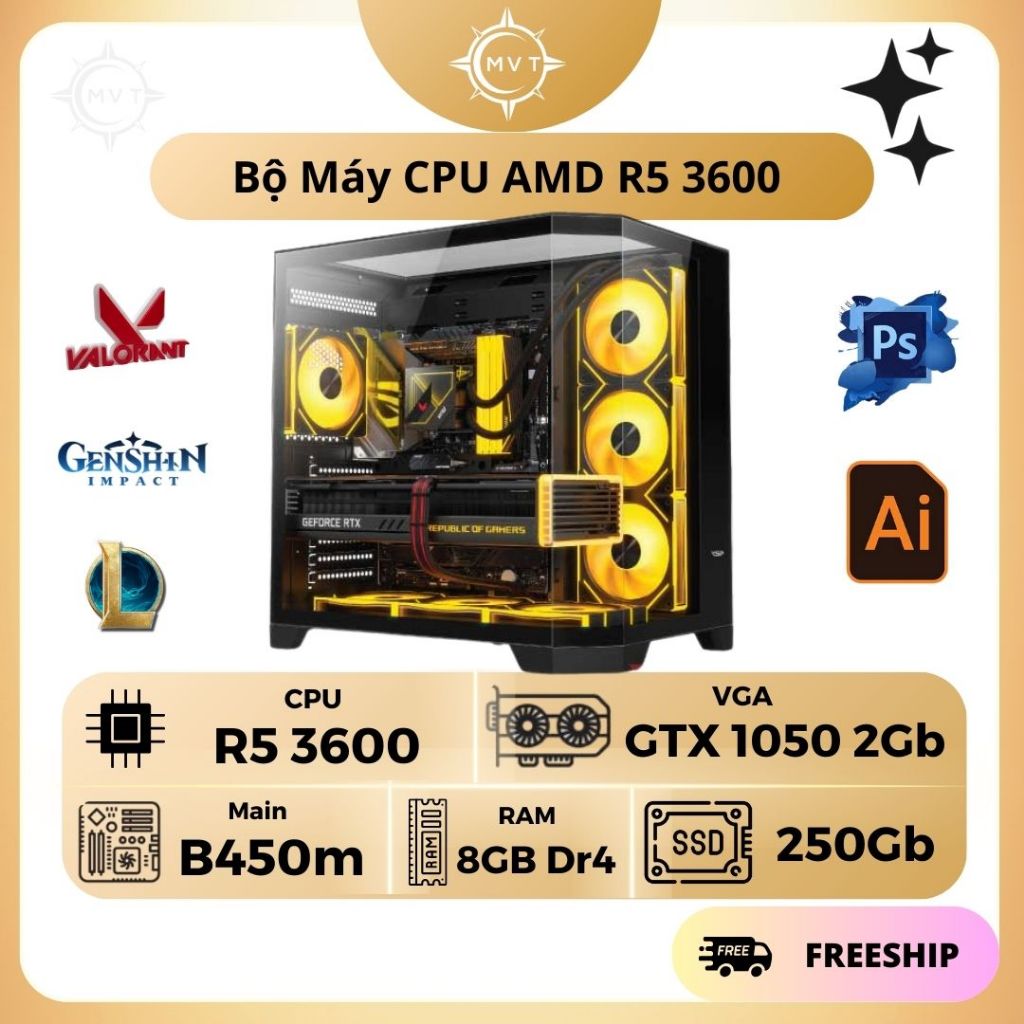 Bộ Máy Tính AMD R5 3600 Chạy Khoẻ Mượt | Shopee Việt Nam