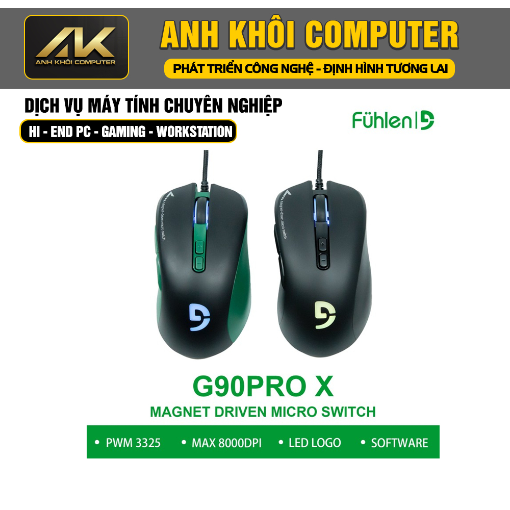 CHUỘT GAMING FUHLEN G90 PRO X GREEN | Shopee Việt Nam