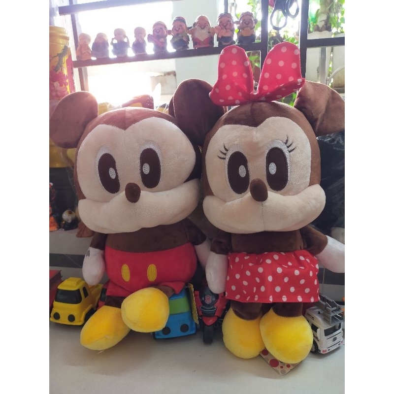 Cặp gấu bông chuột Mickey & Minnie chất miniso size 40cm | Shopee Việt Nam
