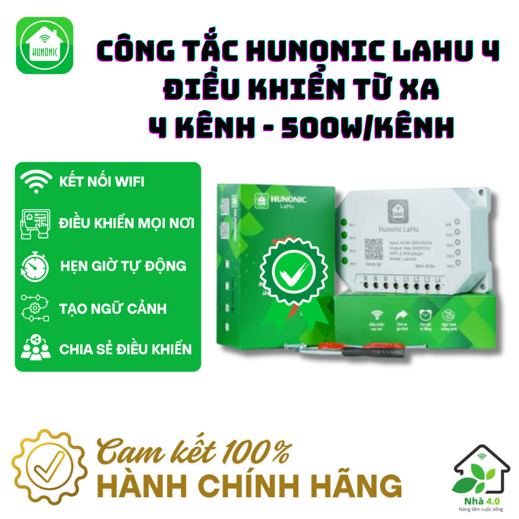 Công tắc Hunonic Lahu 4 kênh (500W/1 kênh) - Điều khiển từ xa | Shopee ...