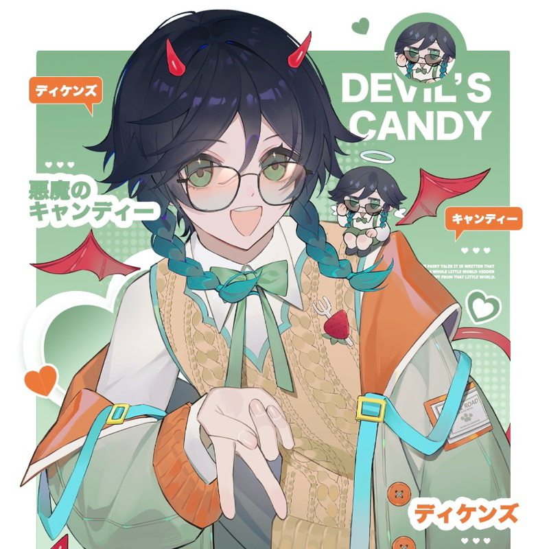 (Hàng artist Trung sẵn) Card bo góc pola Genshin Impact Venti Devil Candy | Shopee Việt Nam