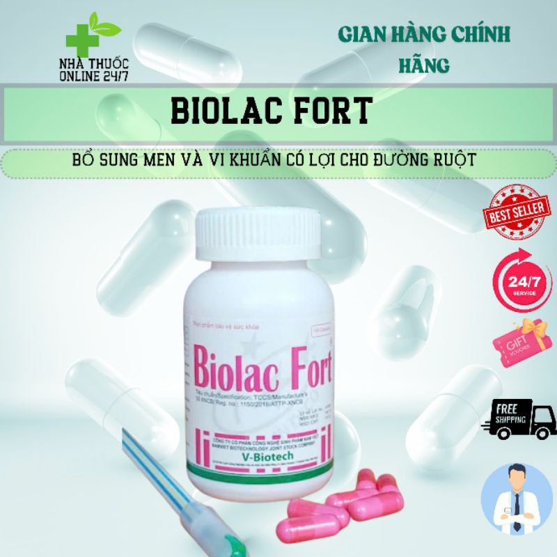 [chính hãng]viên uống biolac forte hỗ trợ cải thiện hệ tiêu hoá(chai ...