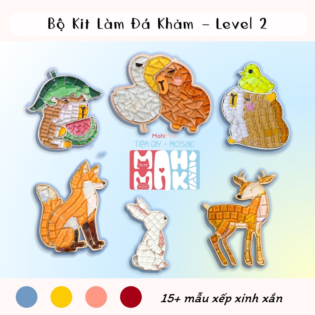 [HCM - Có sẵn] Kit DIY đá khảm mosaic trang trí Capybara dễ thương, quà ...