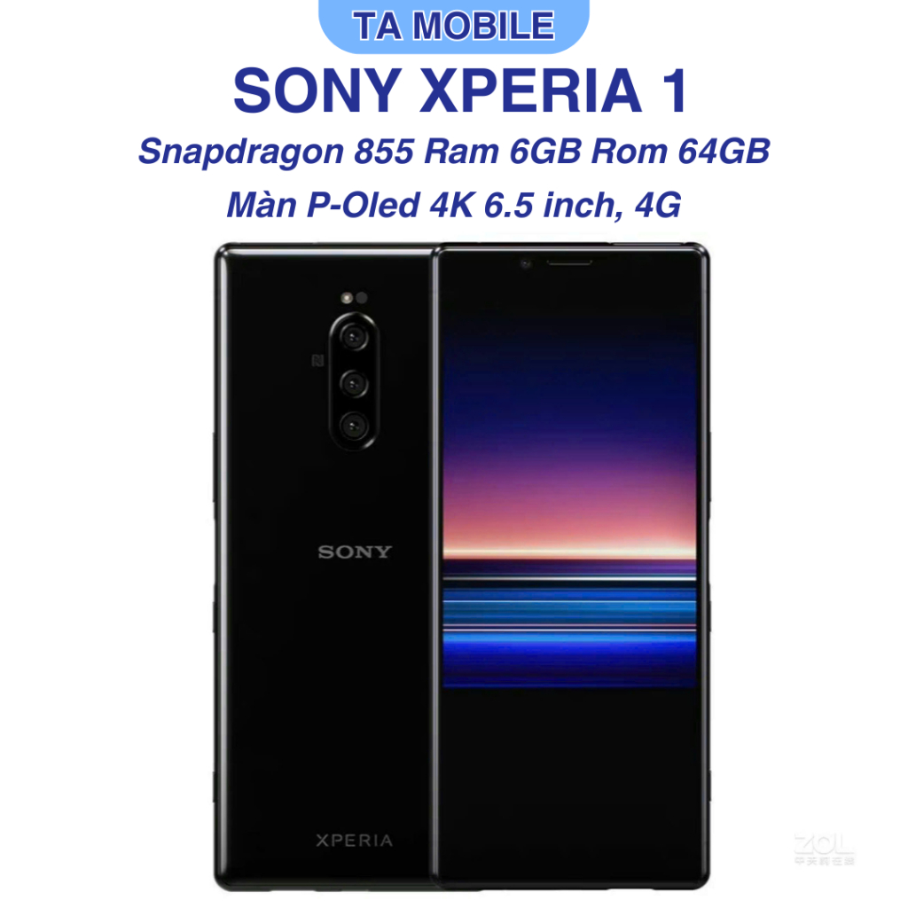 Điện thoại Sony Xperia 1 (1 sim) – Sony X1 NFC | RAM 6GB | ROM 64GB | Màn 6.5" 4K | Snapdragon ...