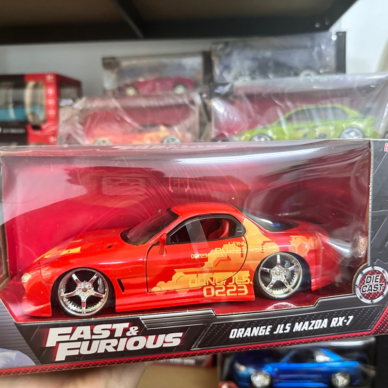 Mô hình xe ORANGE JLS MAZDA RX-7 Fast & Furious tỉ lệ 1:24 hãng Jada ...