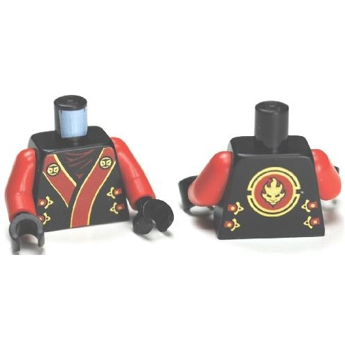 "Black Torso Ninjago Robe with Red and Gold Sash Pattern / Red Arms ...