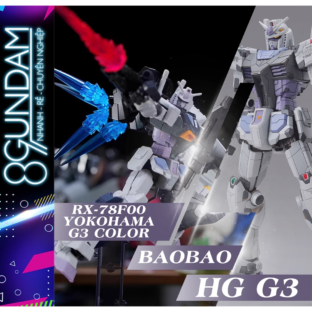 [CÓ SẴN] Mô Hình Láp Ráp HG RX-78F00 HMT Yokohama - G3 Image Color (tặng kèm base, decal nước ...