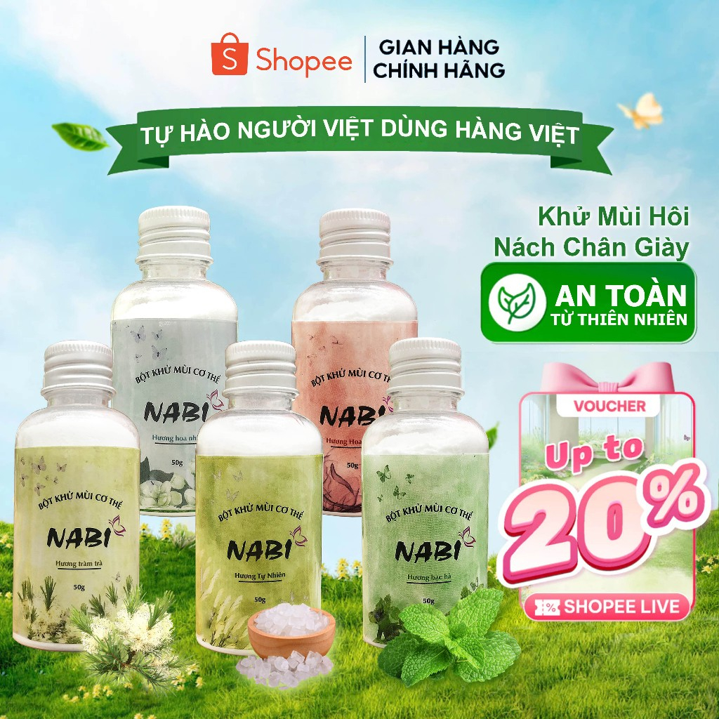 Bột Khử Mùi Hôi Nách,Khử Mùi Hôi Chân Nabi - Giảm Mồ Hôi, Khử Mùi Tự ...