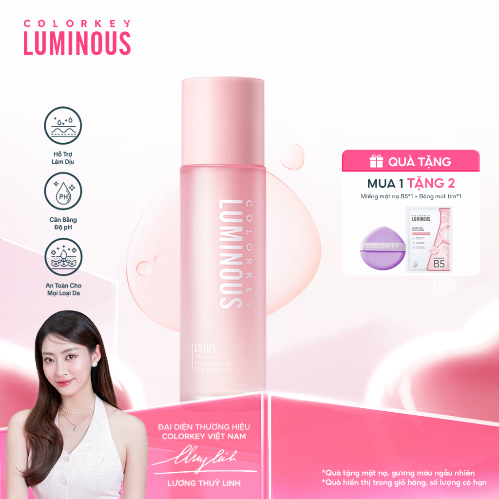 Nước Hoa Hồng COLORKEY LUMINOUS Toner Giúp Cân Bằng Nước Và Dầu, Hỗ Trợ ...