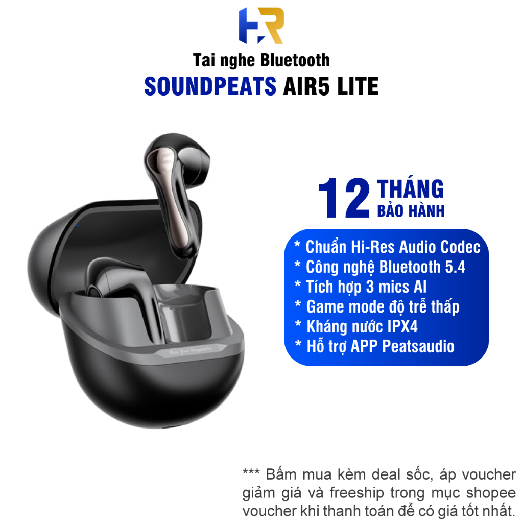 Tai Nghe Bluetooth SoundPEATS Air5 Lite | Bluetooth 5.4 | aptX Lossless ...