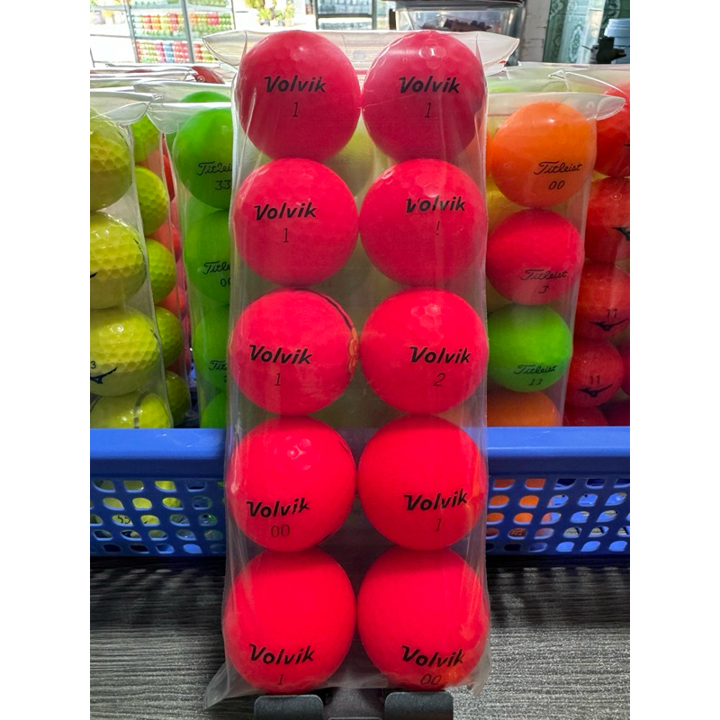 [Color ball] Túi 10 quả bóng Golf Volvik màu độ mới 80-90% (có vết xước ...