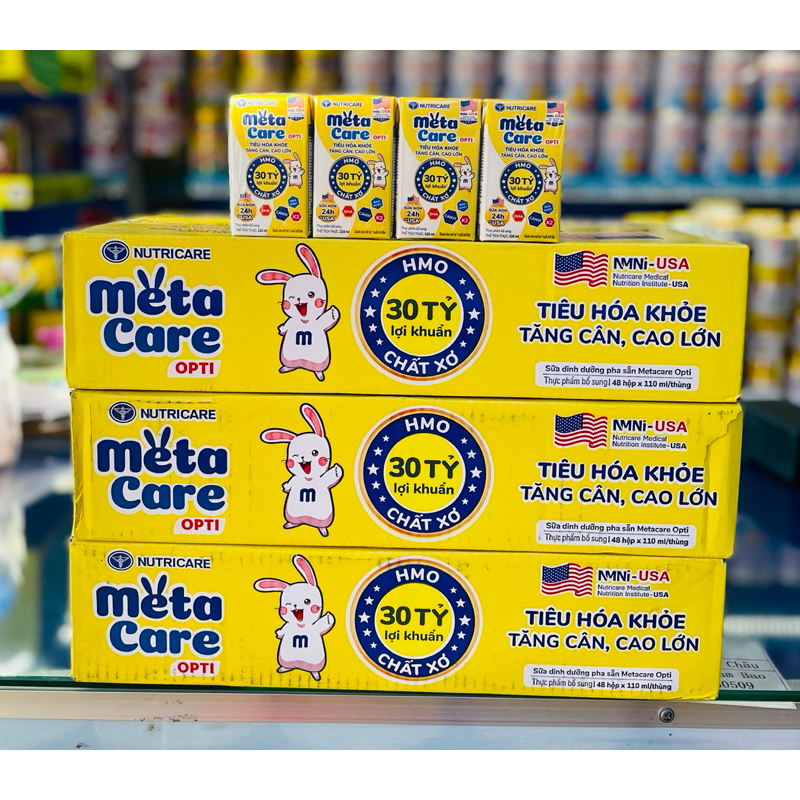 [Mẫu mới] Thùng 48 hộp sữa bột pha sẵn Metacare Opti 110ml | Shopee Việt Nam