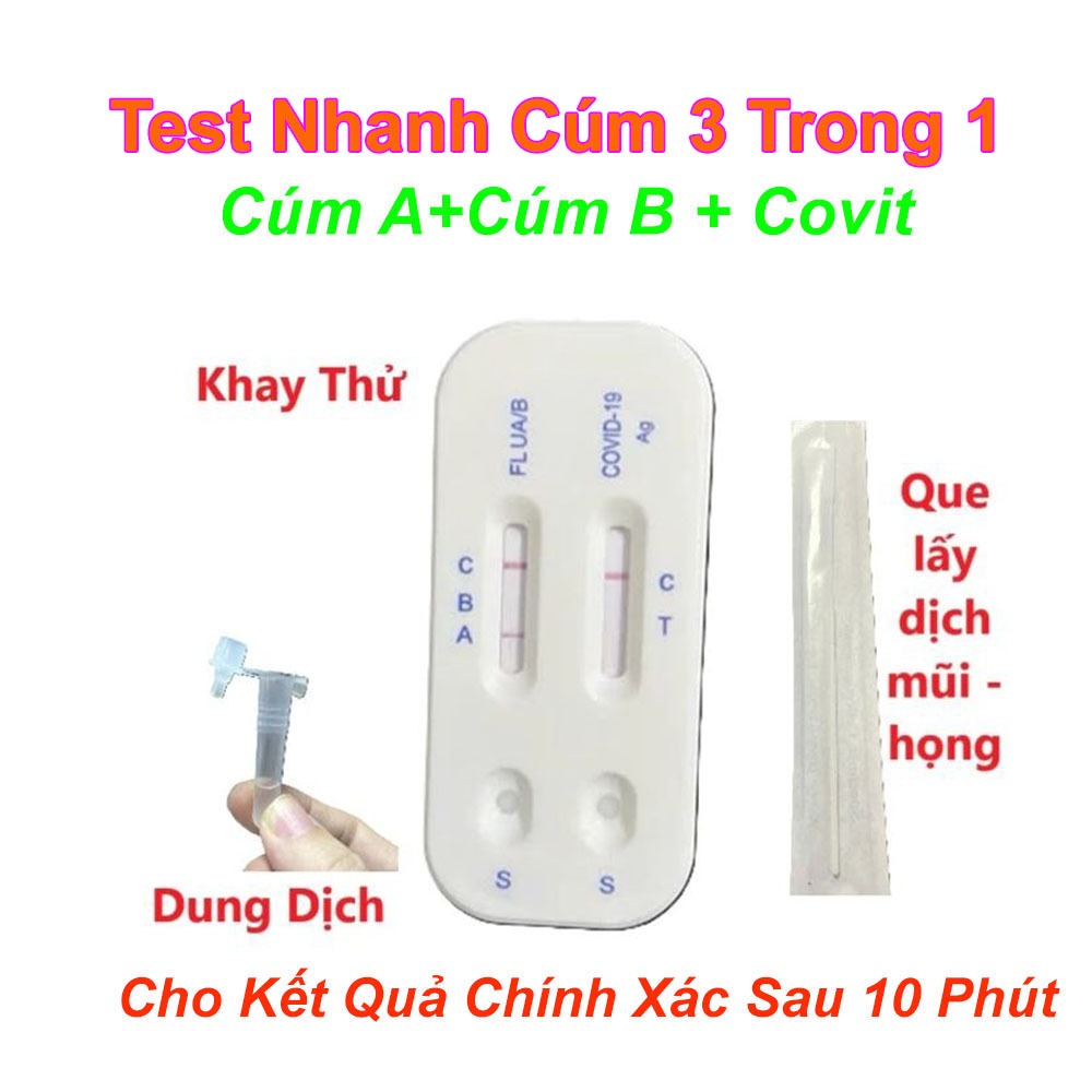 Que Test Cúm 3 In 1 Cúm A Cúm B + Cov19 Chính Hãng | Shopee Việt Nam