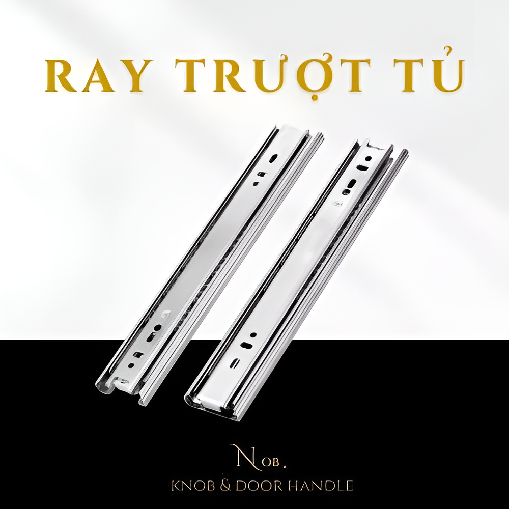 [2bi 3bi TRẮNG] Thanh trượt Ray trượt ngăn kéo ZUB bản 35mm, bản 42mm ...
