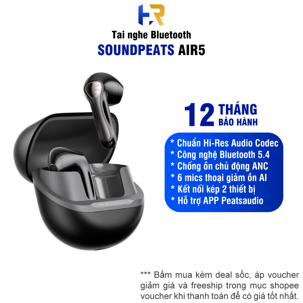 Tai Nghe Bluetooth SoundPEATS Air5 | Bluetooth 5.4 | aptX Lossless ...