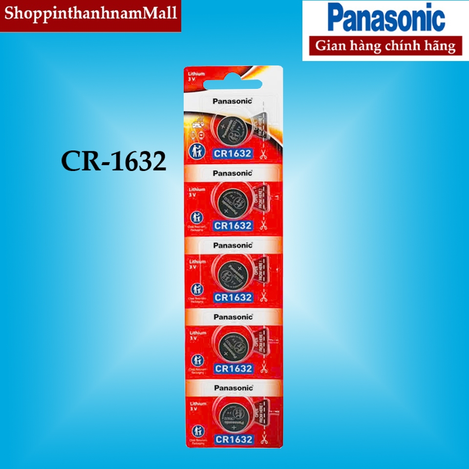 Pin CR1632 Panasonic 3V Vỉ 5 Viên Chính Hãng | Shopee Việt Nam