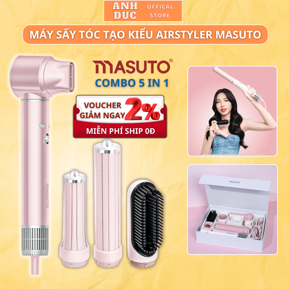 Máy Sấy Tóc Tạo Kiểu Masuto AirStyler 5in1 Nhiều Chế Độ Linh Hoạt Giúp ...