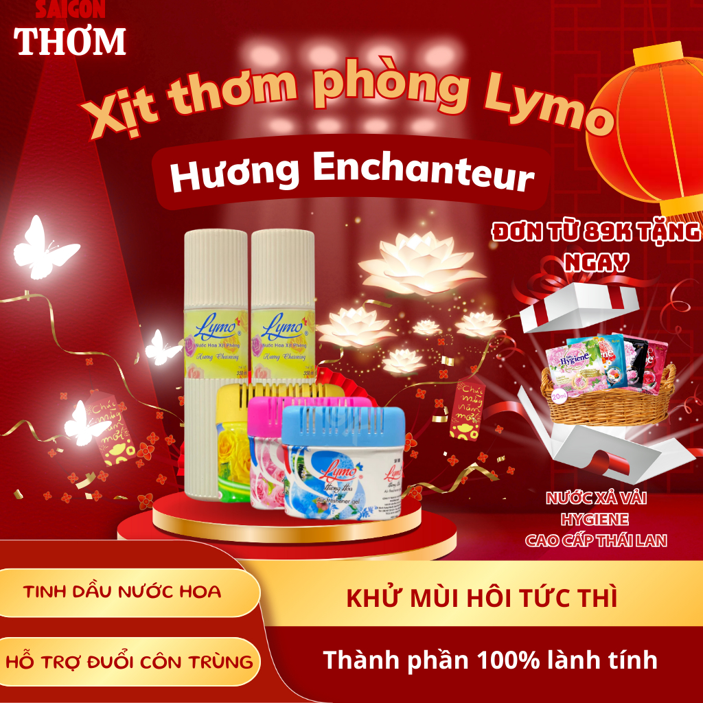 Xịt phòng Lymo cao cấp chai sọc 350ml hương nước hoa giúp khử mùi cho ...