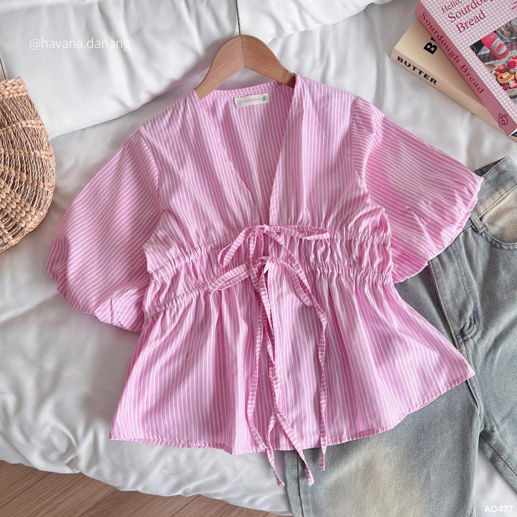(PB.HAVANA) Áo babydoll ARIA Form croptop nữ tính, tay bồng nhẹ nhàng ...
