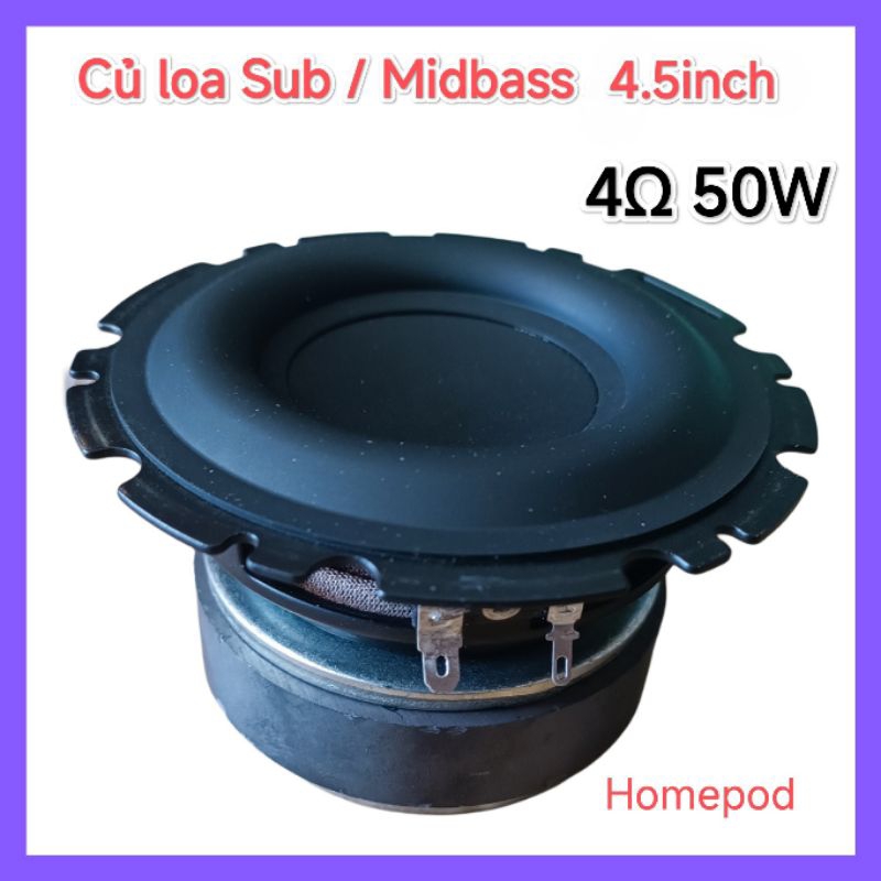 Củ loa Sub•Mid Bass Home-Pod 4.5inch 4Ω 50W loa siêu trầm DIY ...