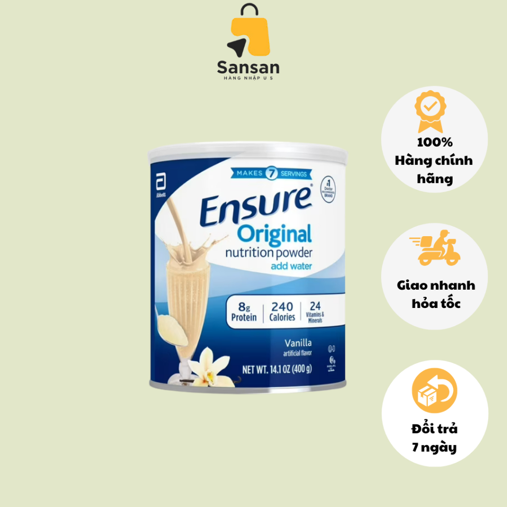 Sữa bột Ensure Original Nutrition Powder Mỹ hương vanilla 400g | Shopee ...