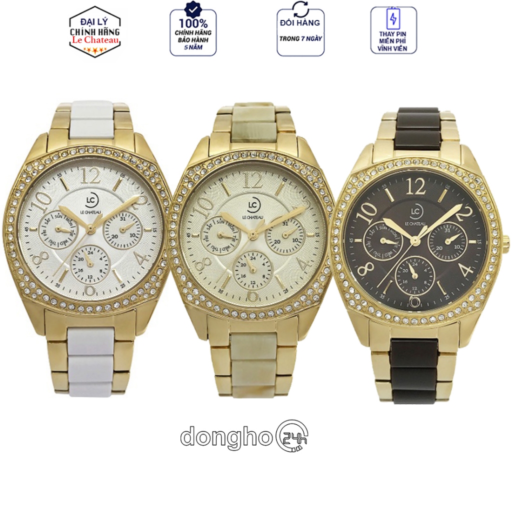 Đồng hồ Le Chateau L50 - Nữ Kính Sapphire - Quartz (Pin) Chính Hãng ...