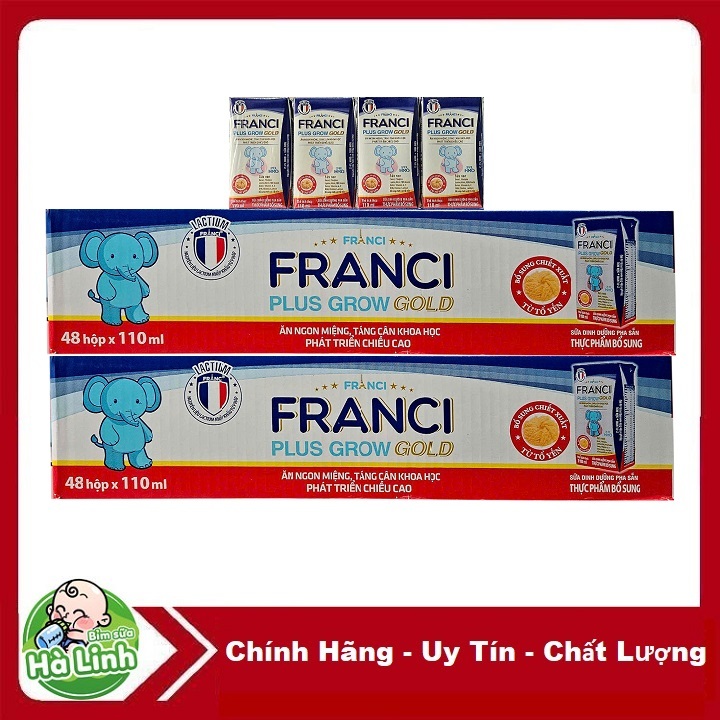 Sũa Bột Pha Sẵn Franci Plus Grow Gold hộp 110ml [Thùng 48 hộp] | Shopee ...