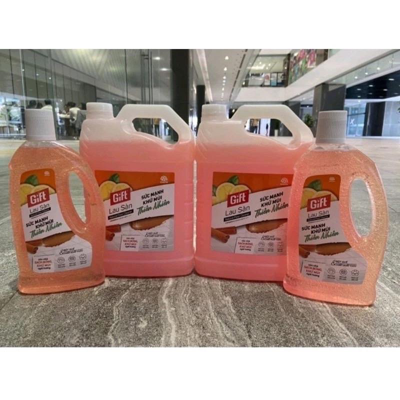 Nước thơm Gift lau sàn Can 3.8kg hương quế chiếc xuất từ Yuzu - Sức mạnh khử mùi vượt trội ...