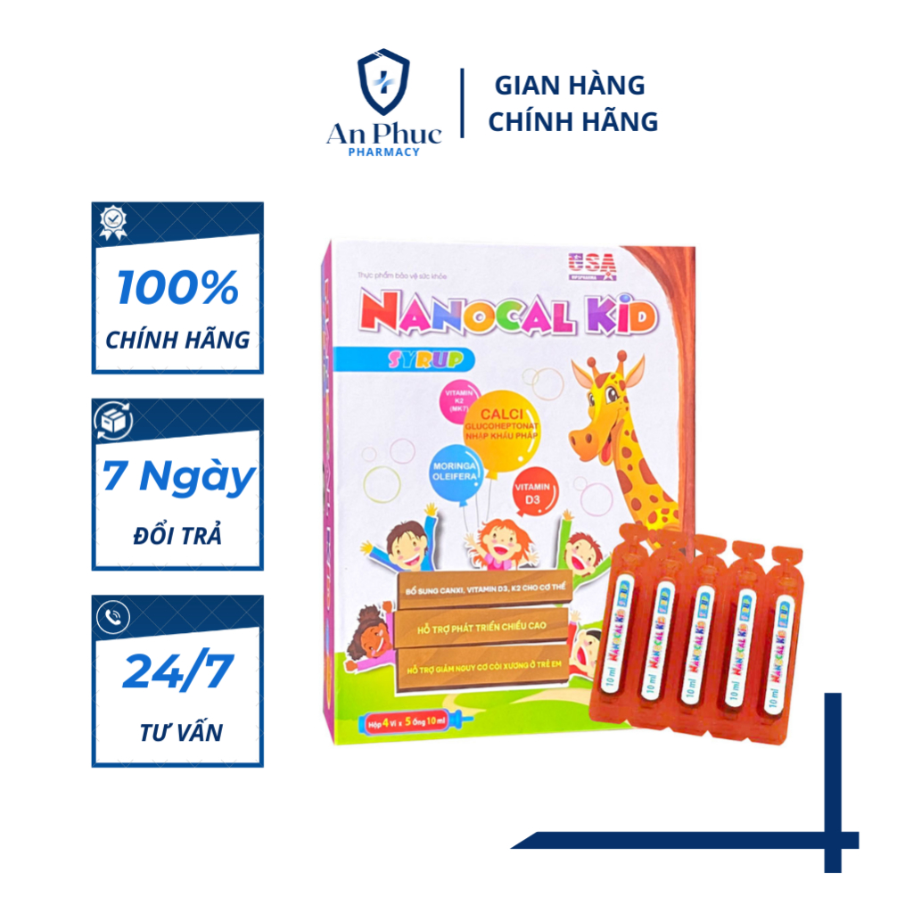 /CHÍNH HÃNG/ NANOCAL KID Bổ sung canxi, vitamin D, hỗ trợ phát triển chiều cao, xương và răng ...