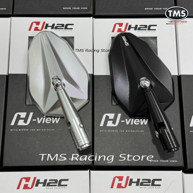 Kính chiếu hậu H2C-View mẫu V2 chính hãng nhôm CNC ( mặt kính đủ tiêu ...
