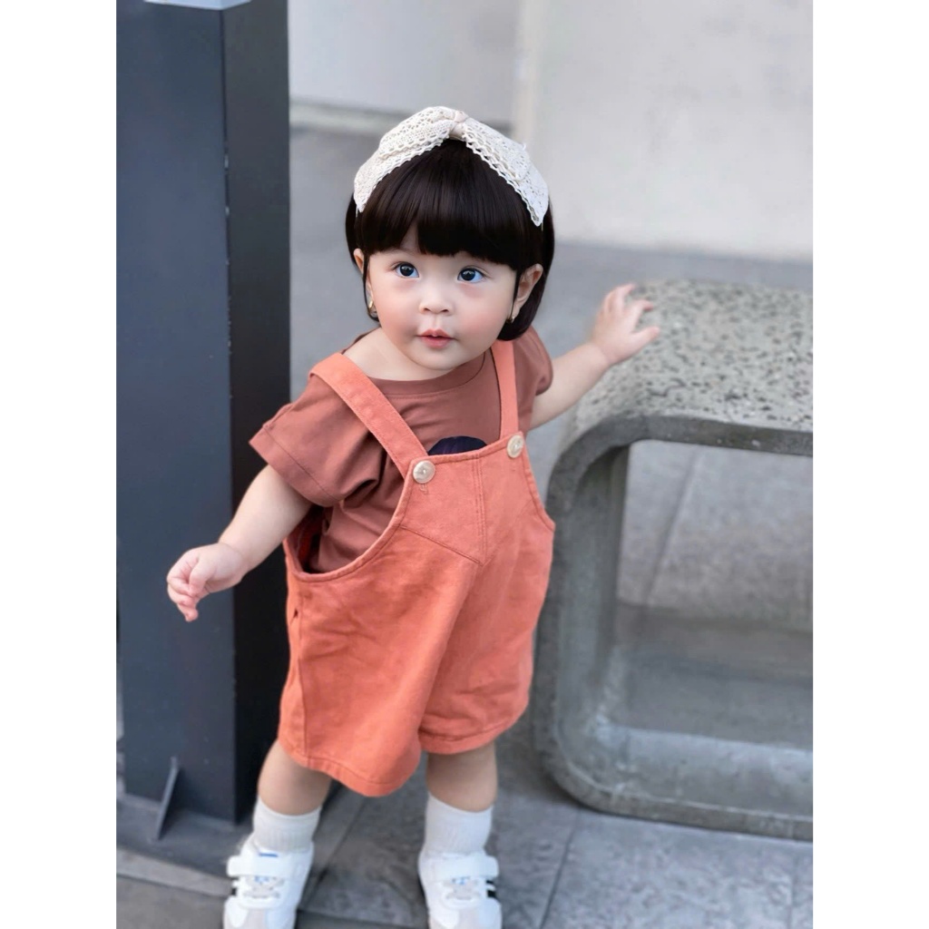 Sét Yếm Kaki + Áo Cotton Mềm Siêu Xinh Phong Cách Hàn Quốc Cho Bé Trai Bé Gái Từ 8-18kg | Shopee ...