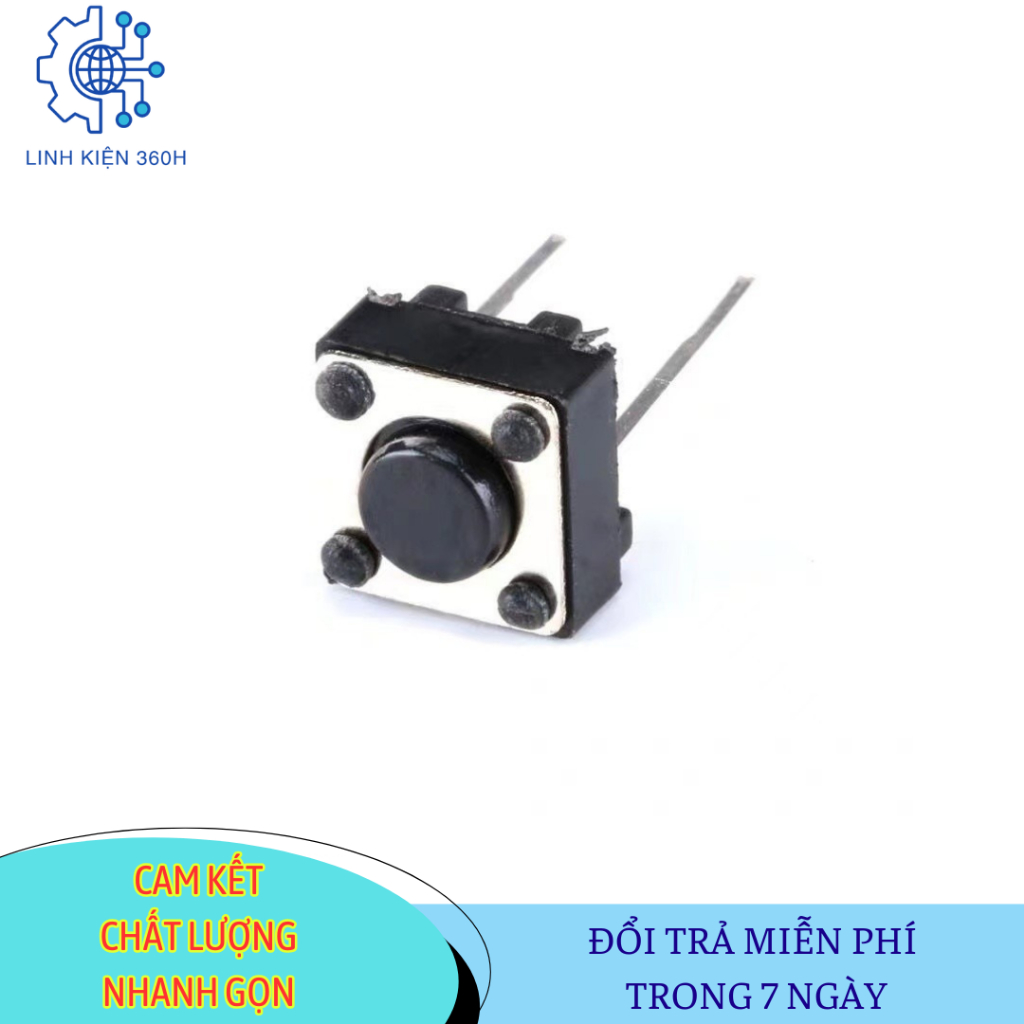 [10 Cái] Nút Nhấn 2 Chân 6x6x5mm – Nút Reset Nhấn Nhả – Dùng Cho Mạch ...