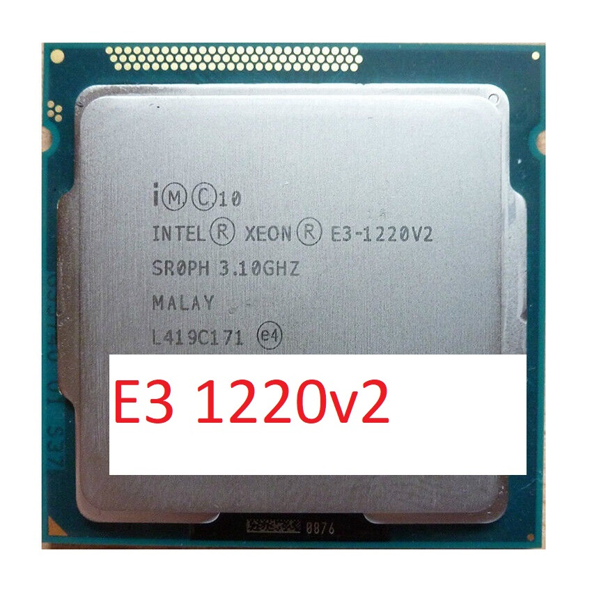 cpu pc xeon e3 1220v2 / e3 1220... socket 1155 / tặng keo tản nhiệt ...