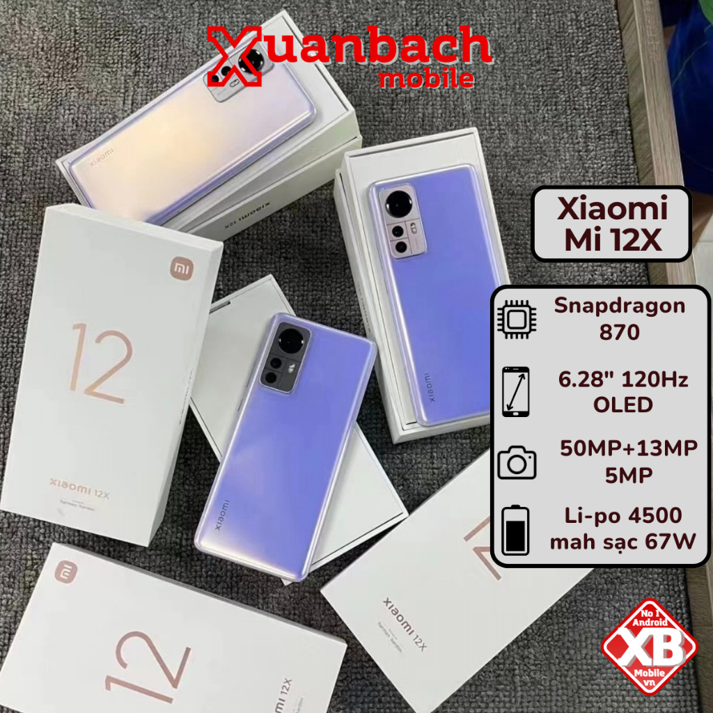 Điện thoại Xiaomi Mi 12X 5G RAM 12/256 chip Snapdragon 870 màn 120Hz ...