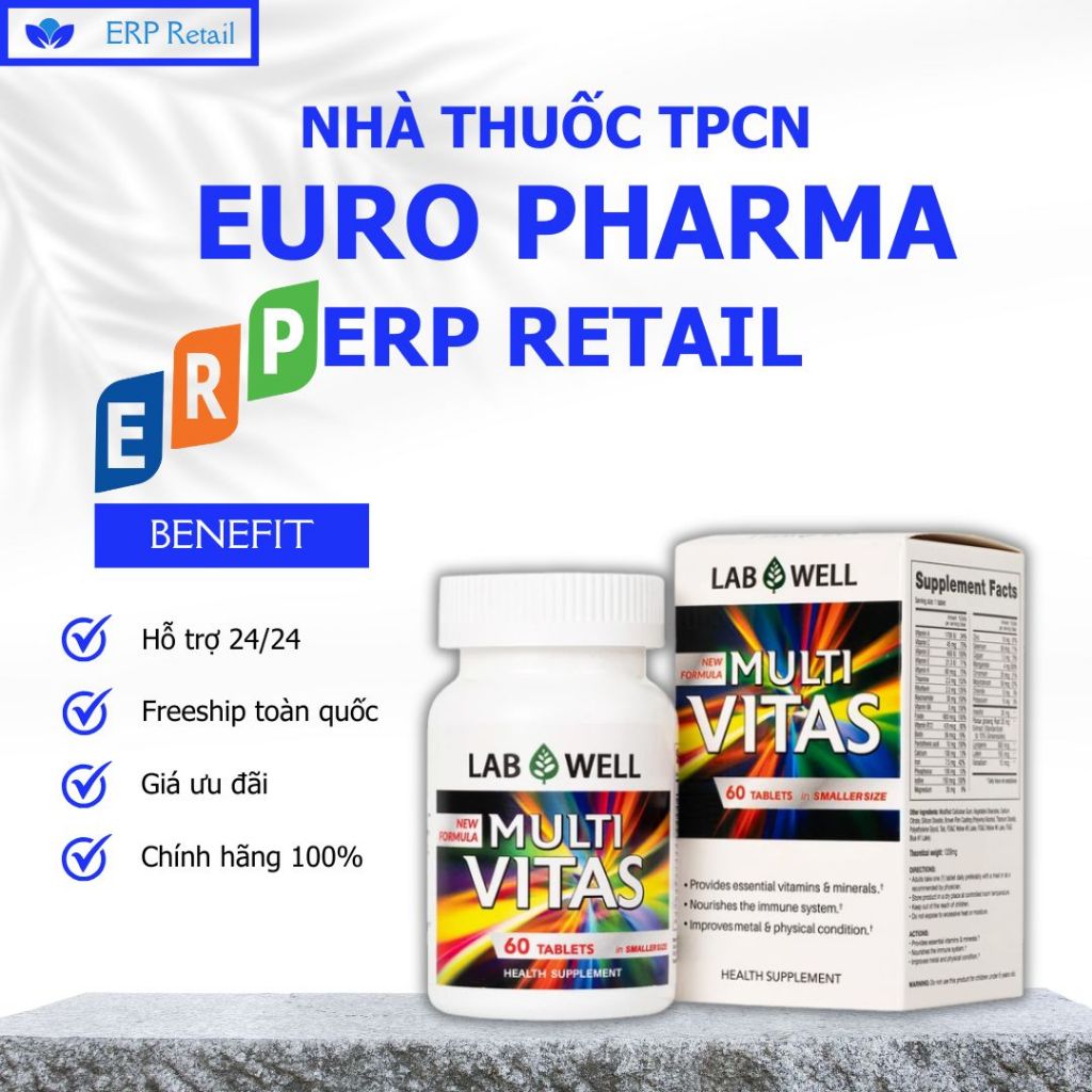 Viên uống Multi Vitas Lab Well bổ sung vitamin và khoáng chất cho cơ ...