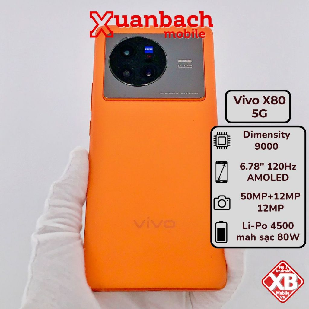 Điện thoại Vivo X80 5G 12/256GB Dimensity 9000 màn AMOLED 120Hz Full HD+ pin 4500 mah | Shopee ...