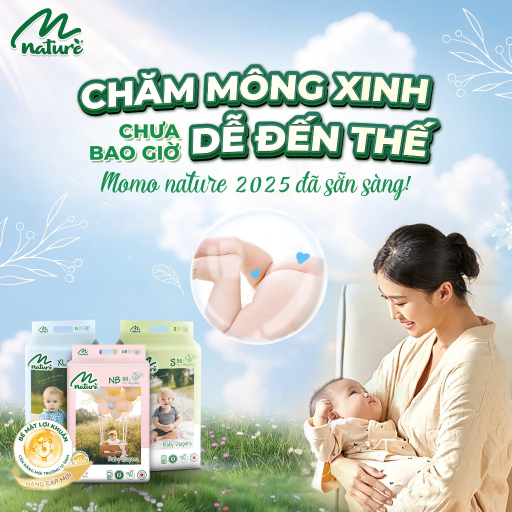Bỉm Quần/Dán Momo Nature NEW – Hữu Cơ Cao Cấp – Size NB/S/M/L/XL/XXL ...
