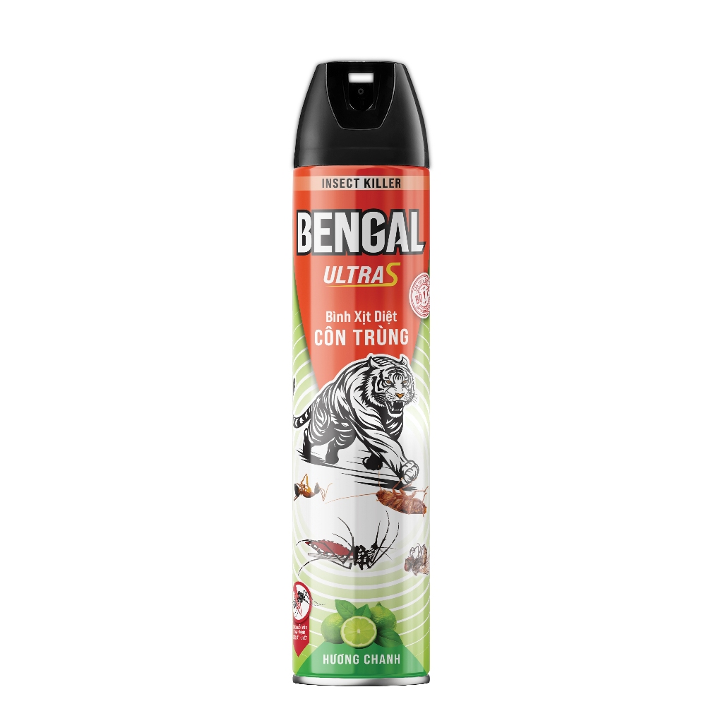 Bình xịt Côn Trùng Bengal Ultra S Hương Chanh - Diệt ruồi, muỗi, kiến ...