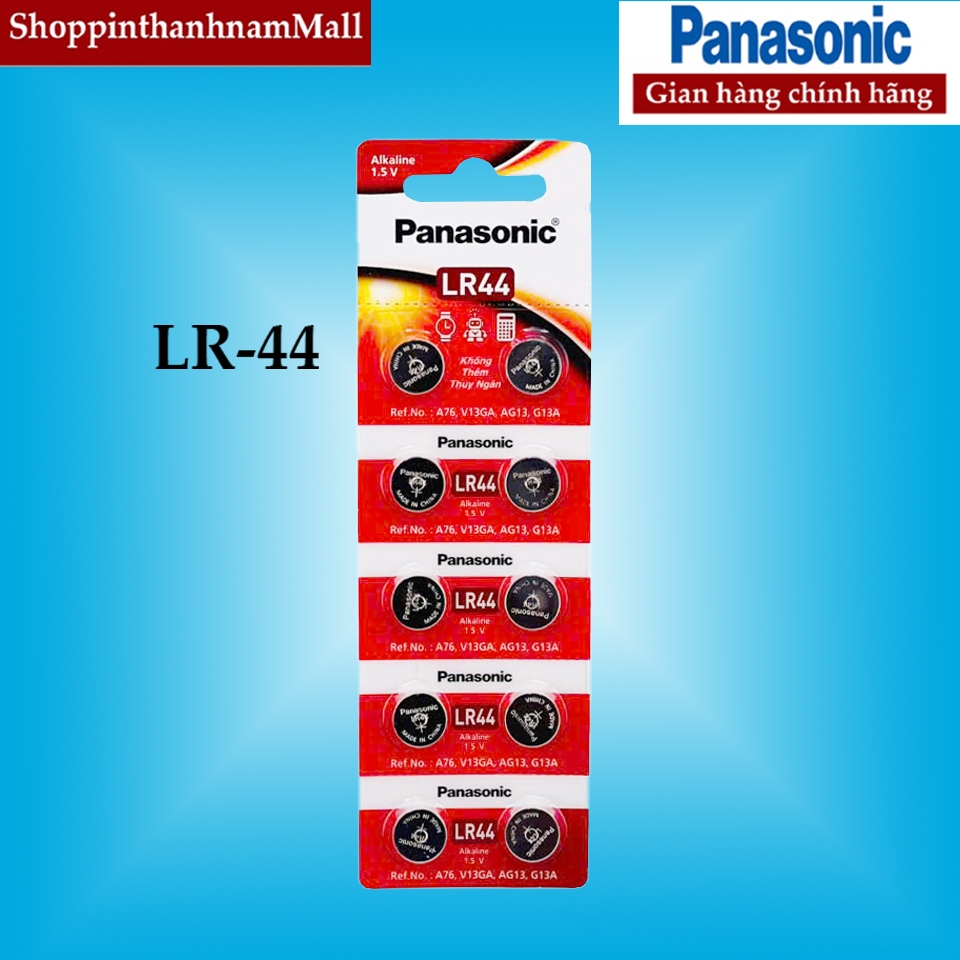 Vỉ 10 Viên Pin LR44 Panasonic 1,5V Chính Hãng Thay Máy Tính Casio ...