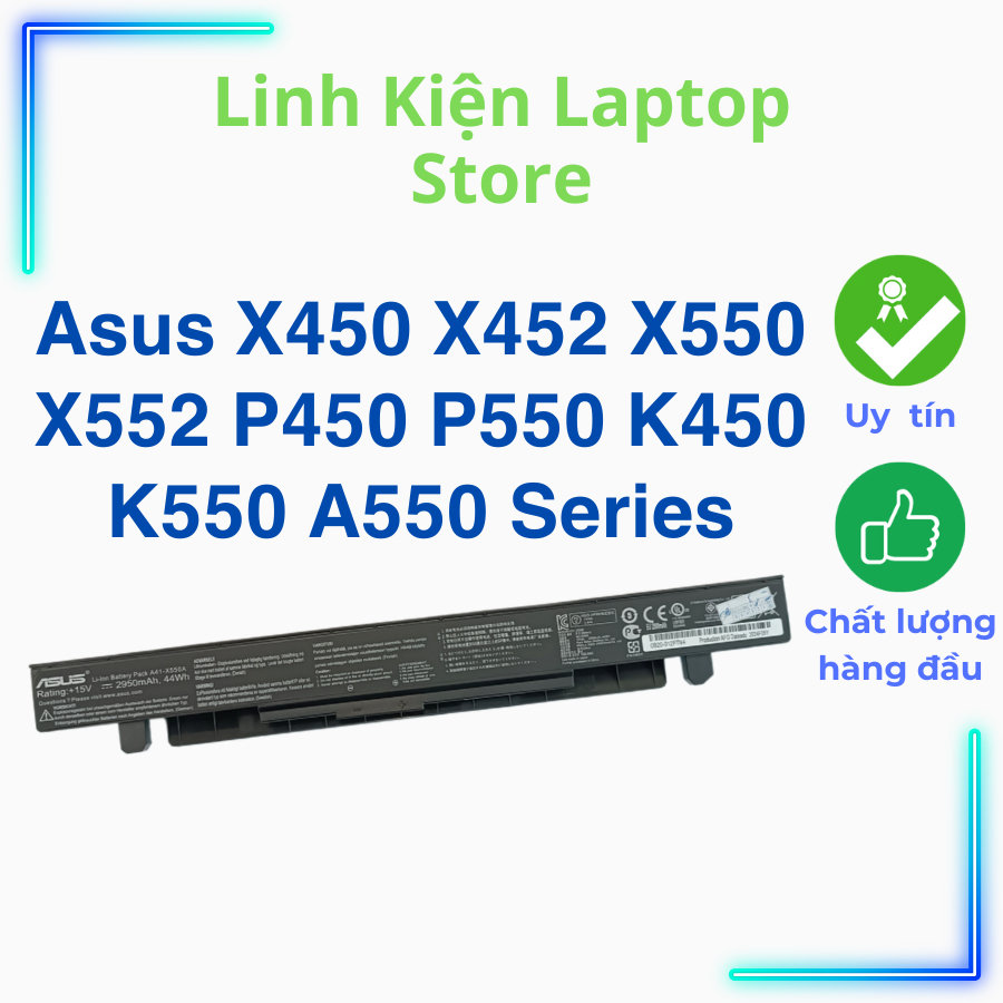 Pin Laptop Asus X450 X452 X550 X552 R409 R510 P450 P550 K450 K550 A550 - Pin Asus New | Shopee ...