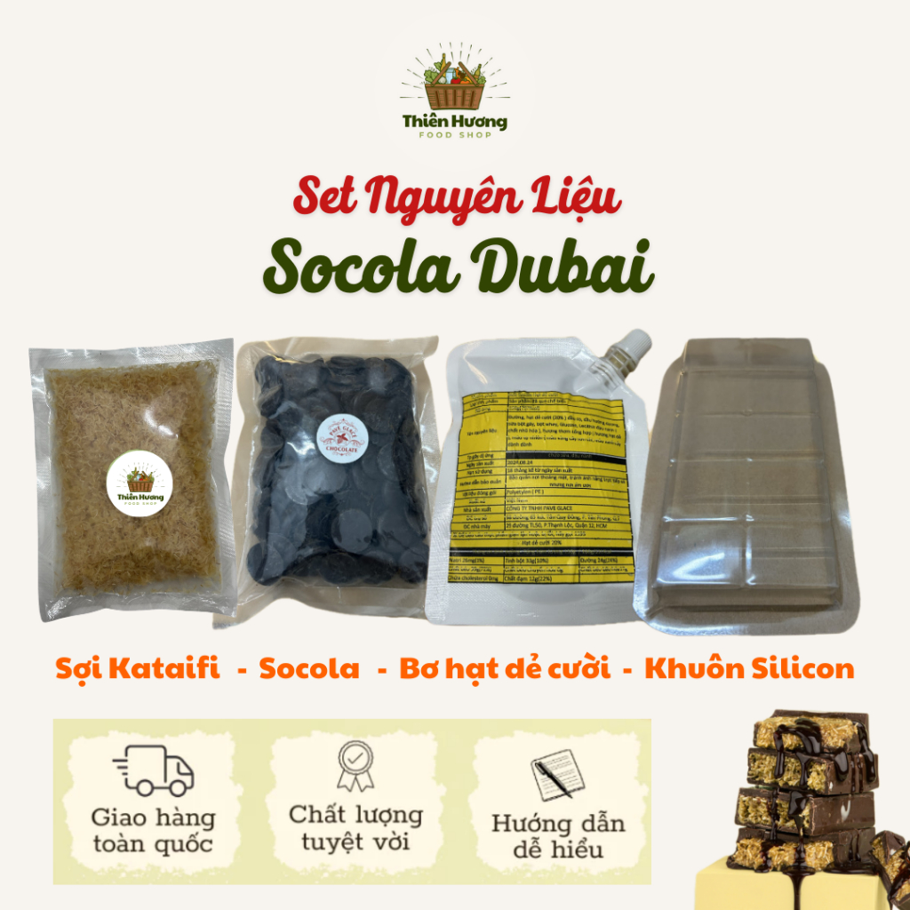 Set nguyên liệu làm Socola Dubai, Sợi Kataifi Valentines [Đơn giản ...