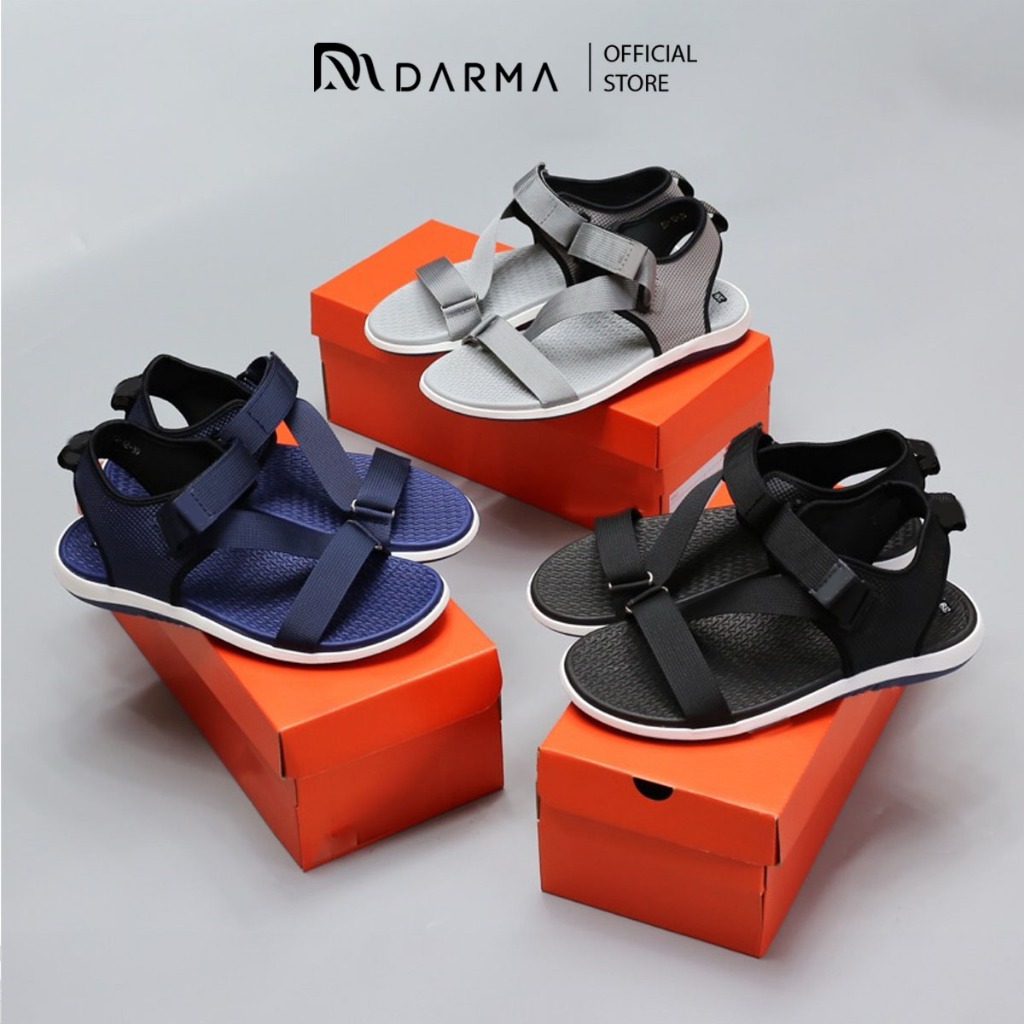 Sandal nam học sinh cao cấp quai hậu dán đế cao su mềm êm chân mang bền ...