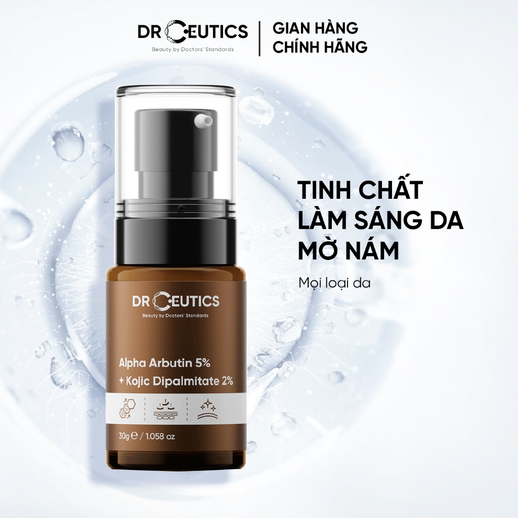 DrCeutics Tinh Chất Alpha Arbutin Làm Sáng Da Mờ Nám Alpha Arbutin 5% Và Kojic Dipalmitate 2% ...