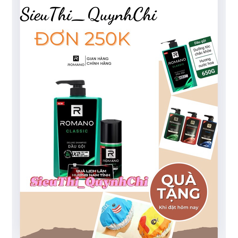 DẦU GỘI ĐẦU ROMANO (180g -380g- 650g) | Shopee Việt Nam