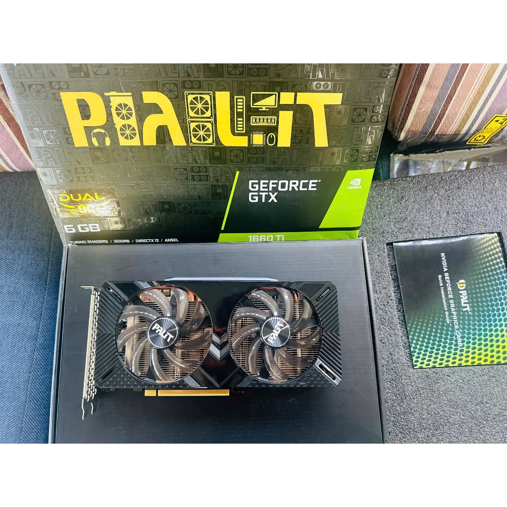 CARD MÀN HÌNH PALIT DUAL GTX 1660TI 6G (FULL BOX, NGUYÊN ZIN 100%, LIKE NEW) | Shopee Việt Nam