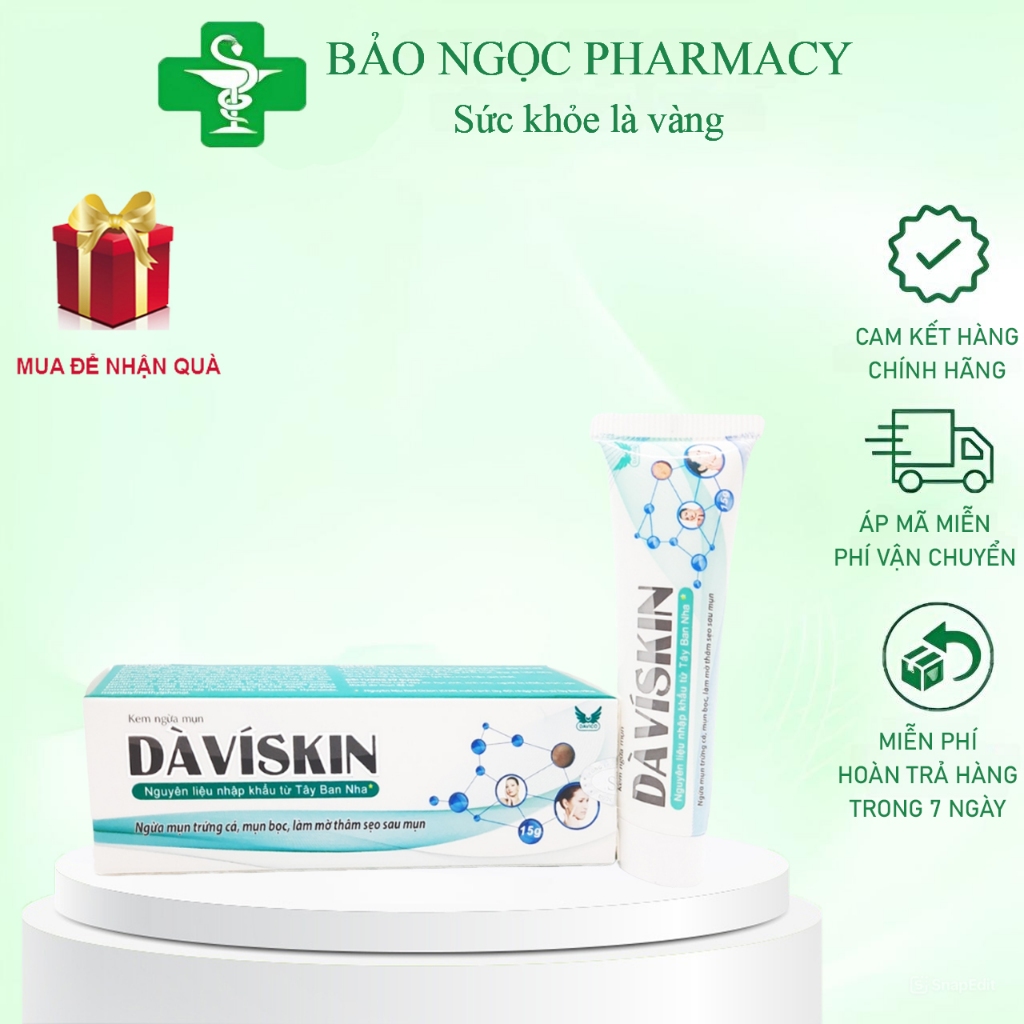 [CHÍNH HÃNG] Kem Ngừa Mụn DAVISKIN 15g - Nguyên Liệu Nhập Khẩu Từ Tây Ban Nha Davico | Shopee ...