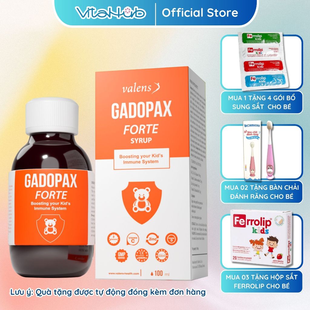 Siro tăng cường đề kháng cho bé Valens Gadopax Forte Syrup 100ml ...