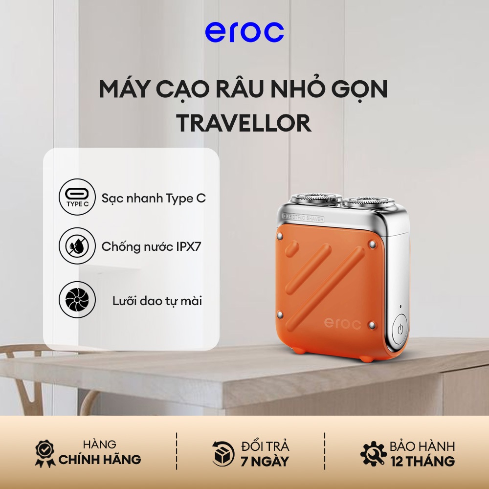 Máy cạo râu du lịch mini Travellor Eroc, Máy cạo râu đa năng 3in1 EROC MAGIC STONE | Chống Nước ...