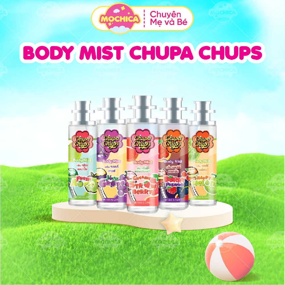Nước hoa xịt thơm cho bé BODY MIST hương trái cây CHUPA CHUPS nội địa ...
