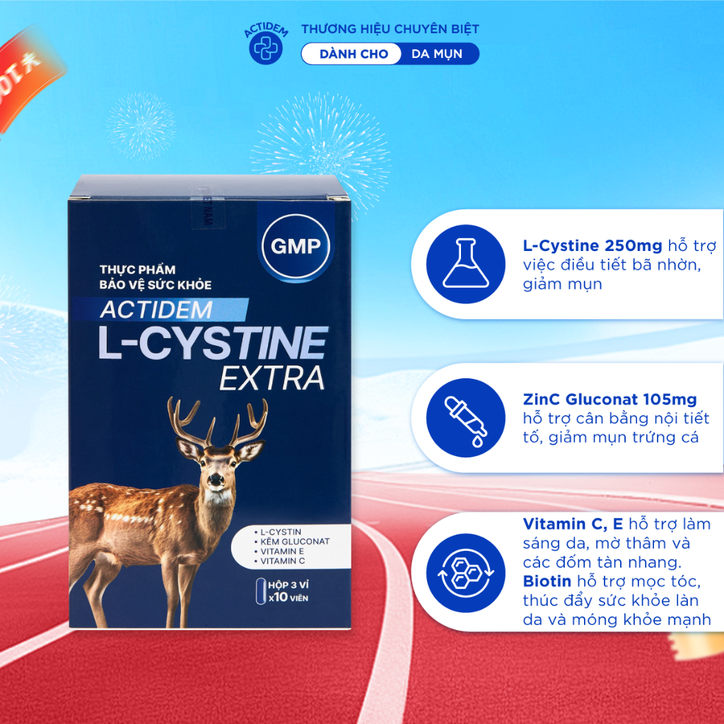 Viên uống Actidem L Cystine Extra 10/30 viên | Shopee Việt Nam